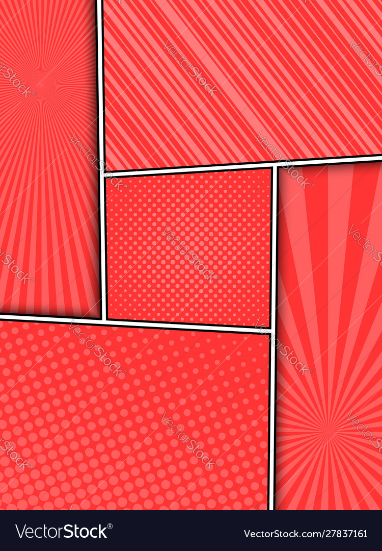 Red elegant comic composition Royalty Free Vector Image