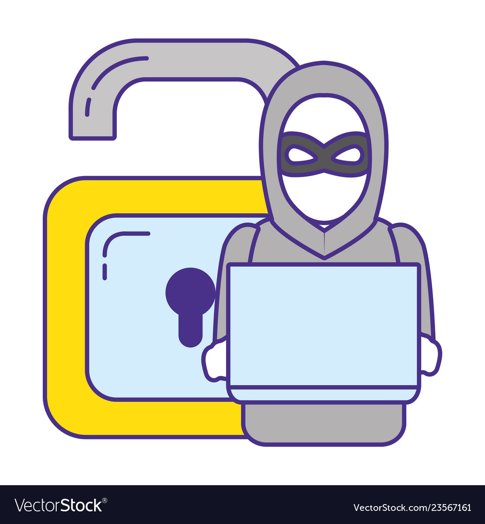 Security system cartoon Royalty Free Vector Image