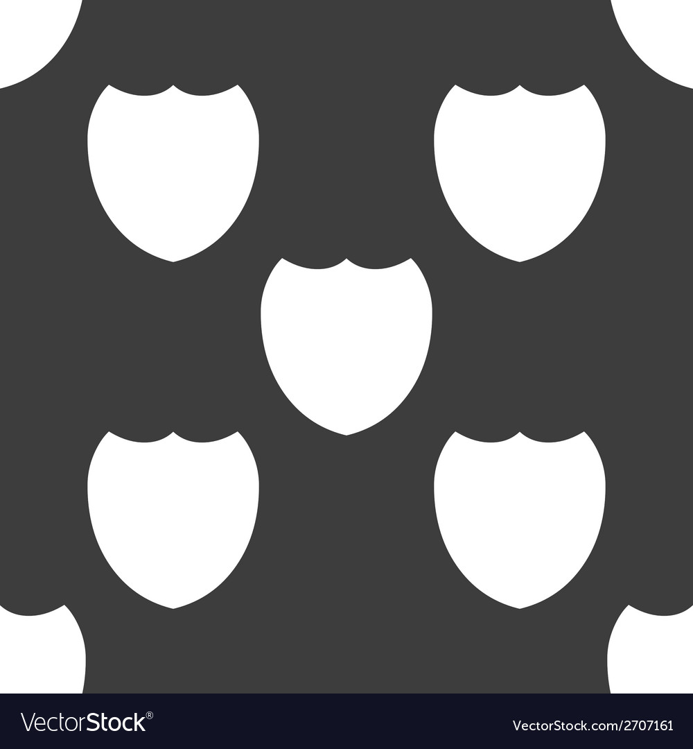 Shield protection web icon flat design seamless Vector Image