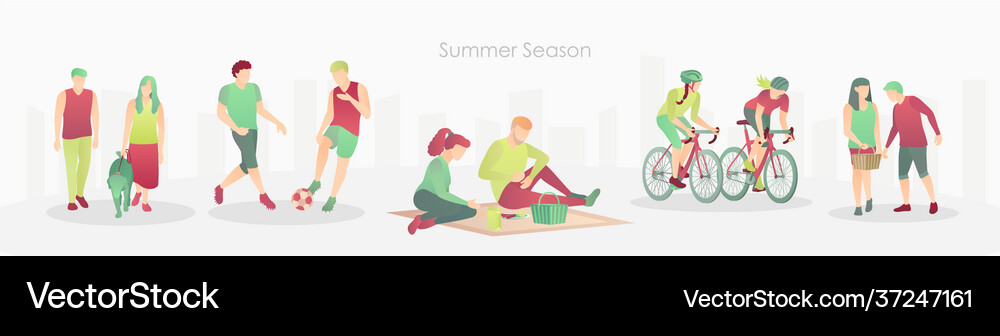 Sport and relaxation concept banner flat Vector Image
