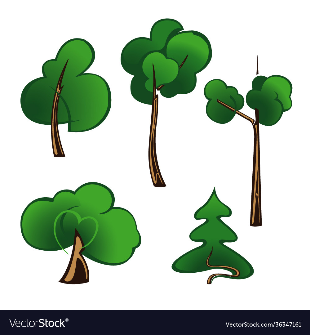 Tree pictograms Royalty Free Vector Image - VectorStock Tree pictograms Royalty Free Vector Image - VectorStock
