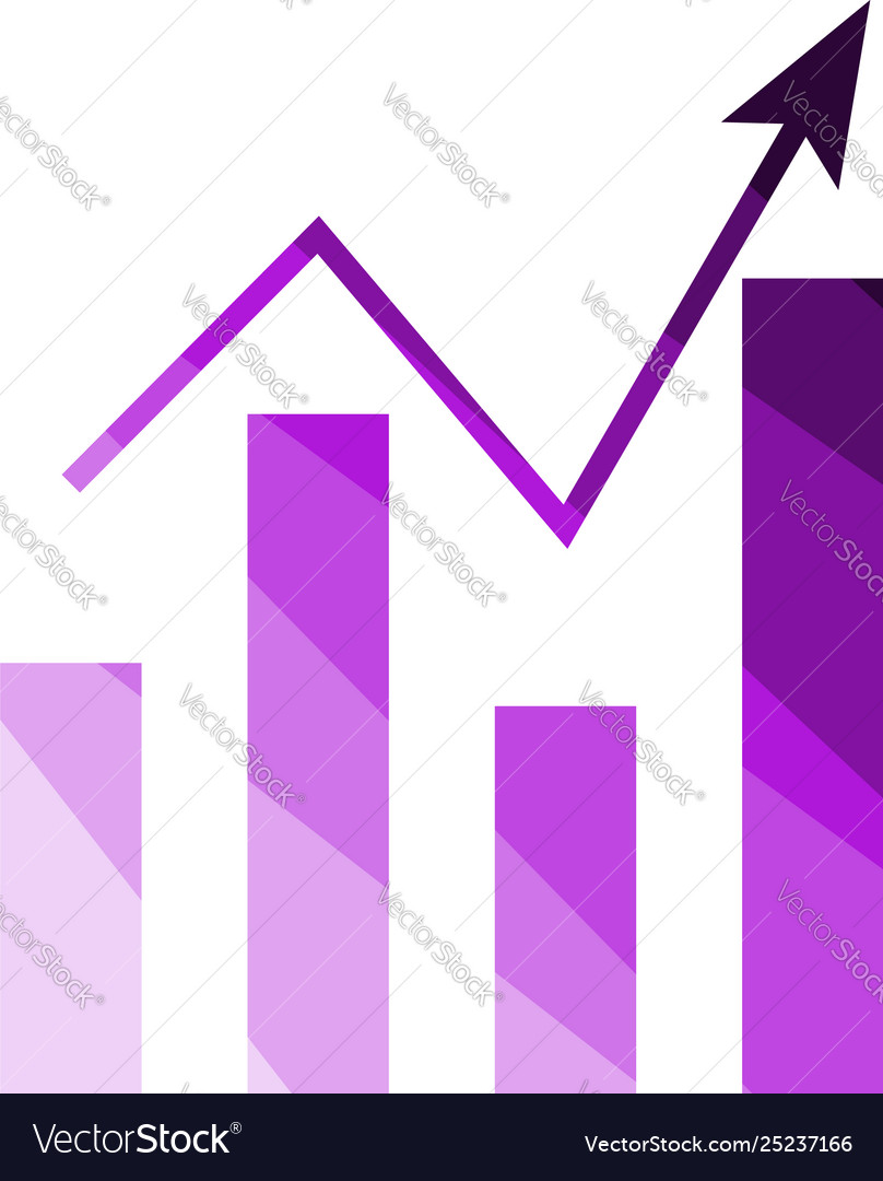 Analytics chart icon Royalty Free Vector Image