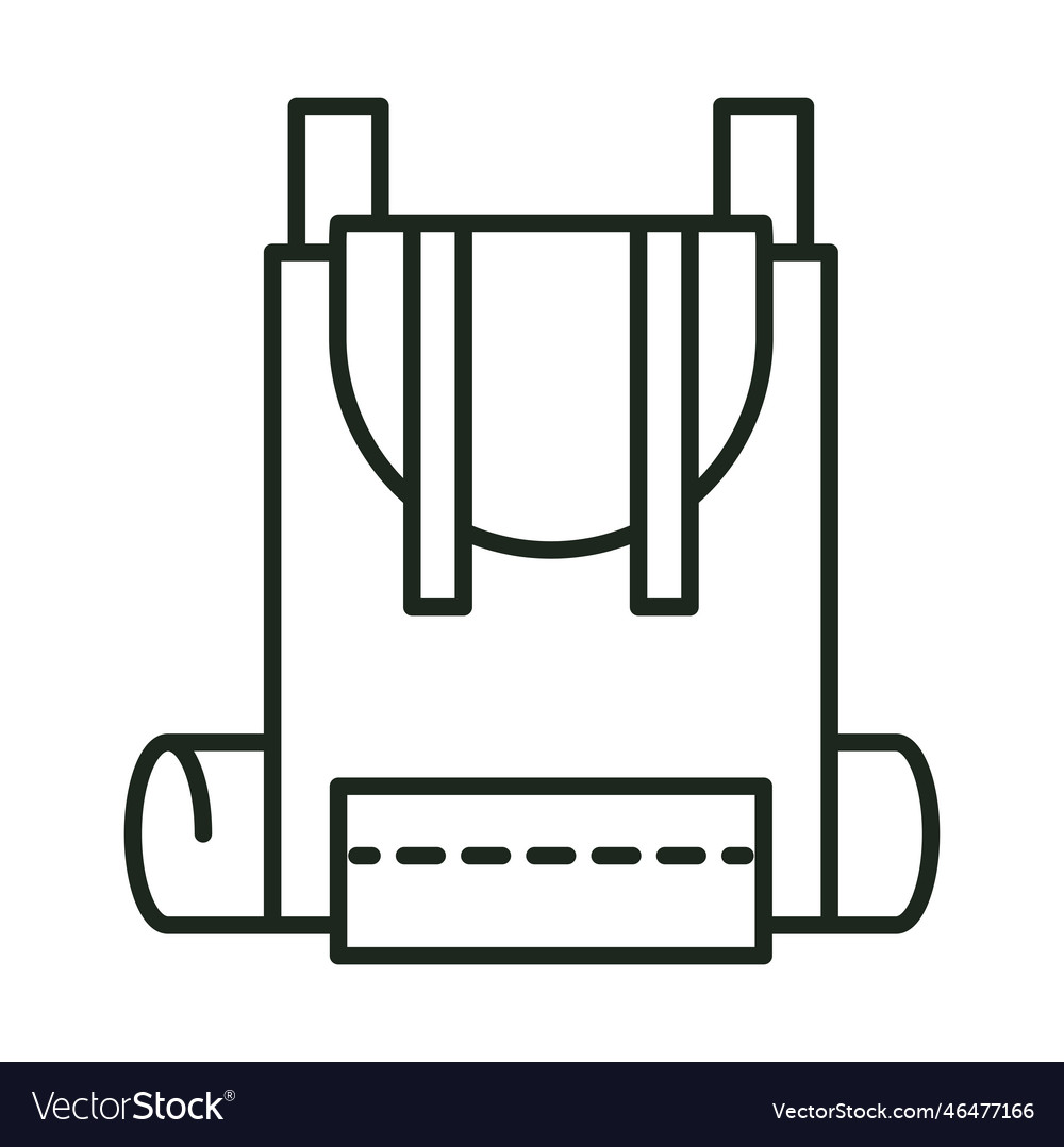 Backpack icon line Royalty Free Vector Image - VectorStock