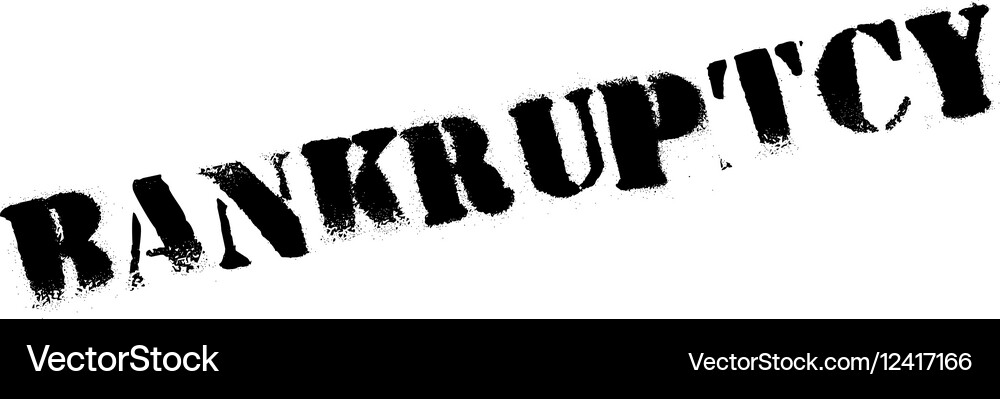 Bankruptcy stamp rubber grunge Royalty Free Vector Image