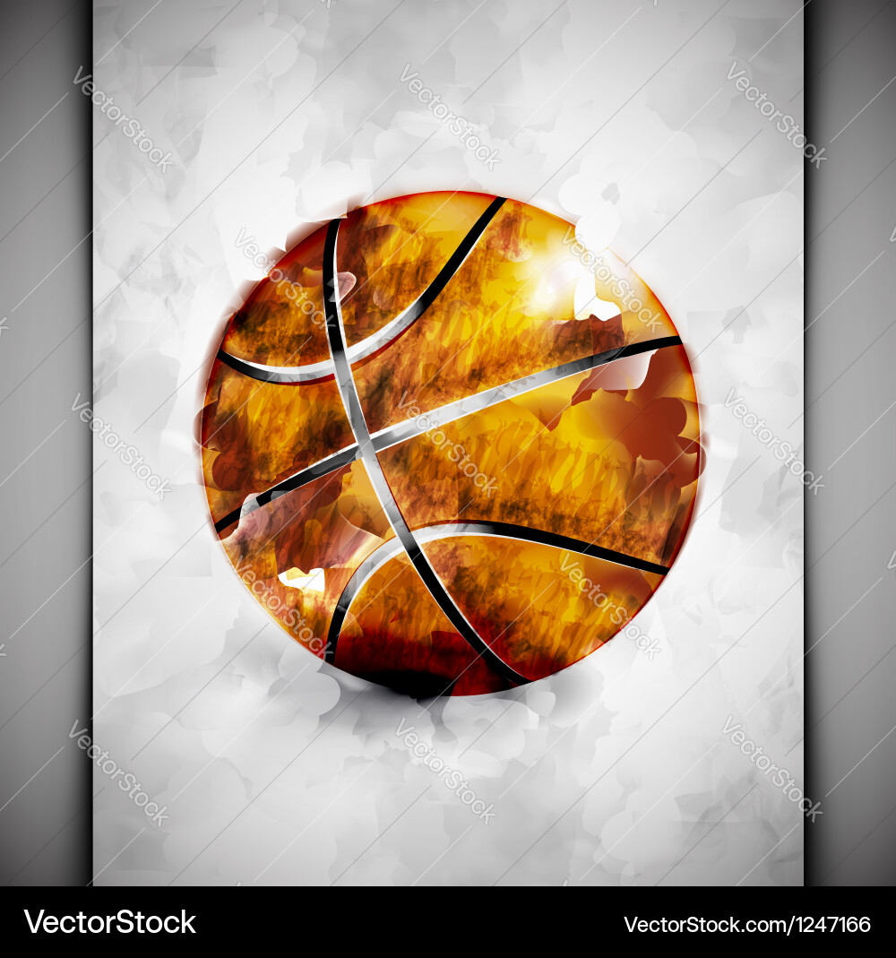 Basketball ball watercolor Royalty Free Vector Image