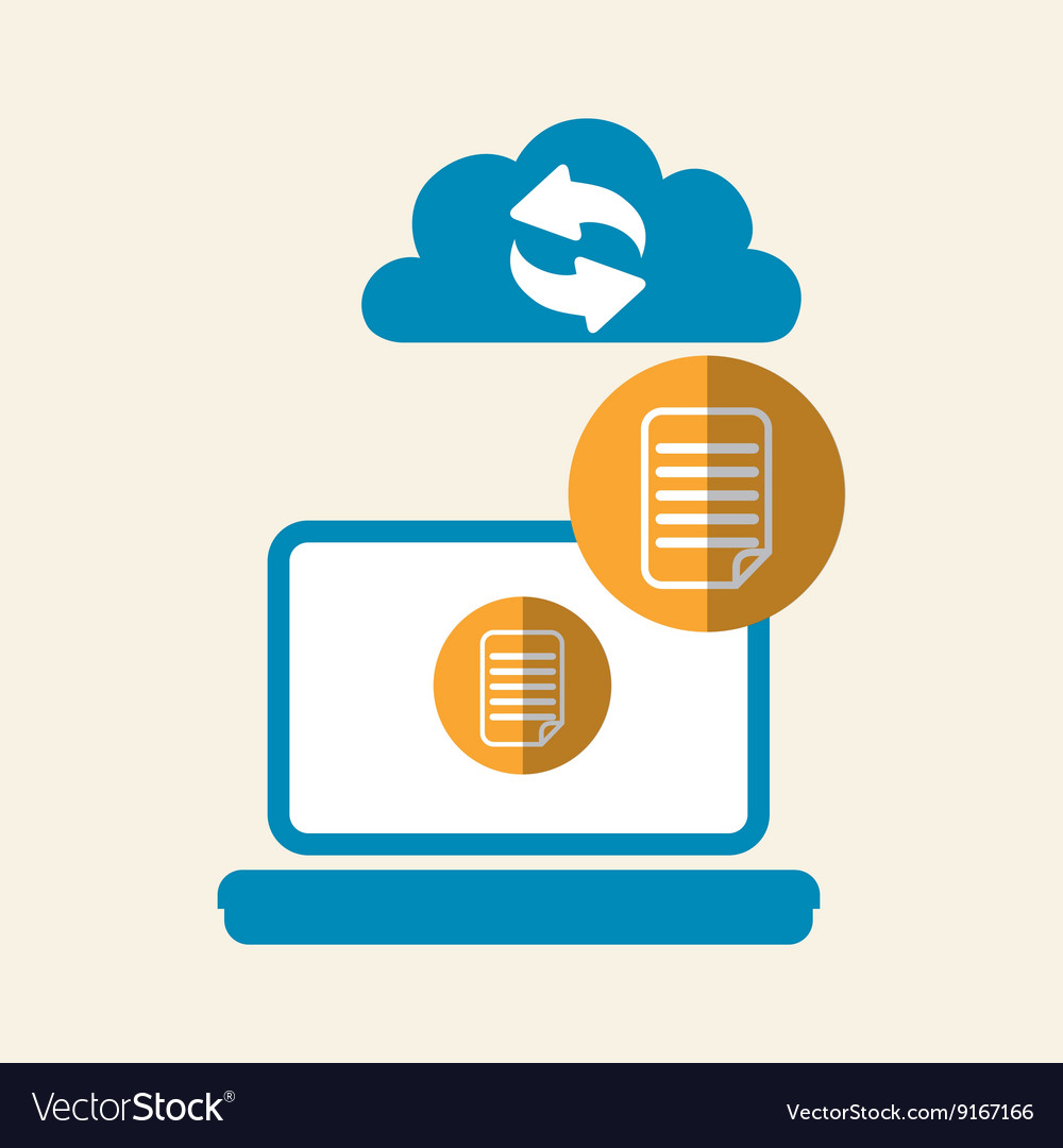 Cloud computing design trip icon flat Royalty Free Vector