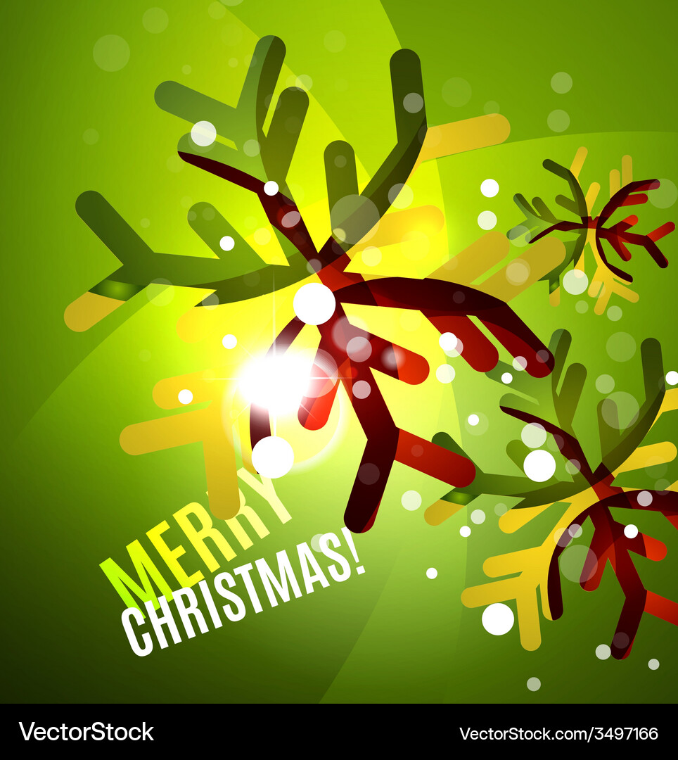 Colorful bright shiny christmas card Royalty Free Vector