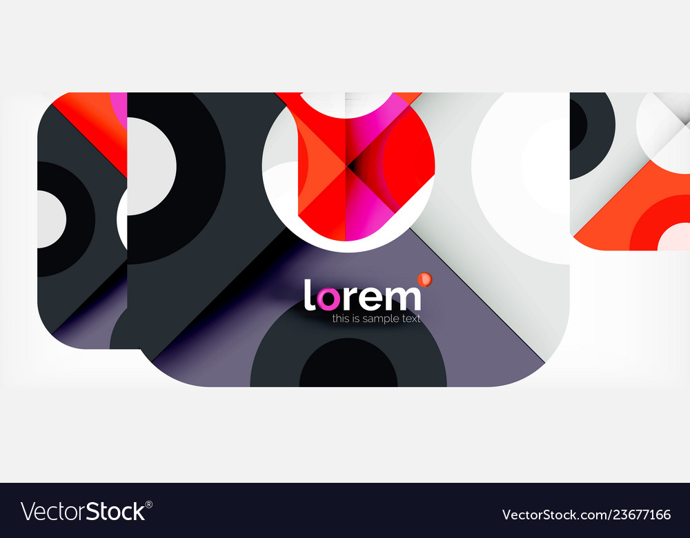 Colorful trendy geometric shapes background Vector Image