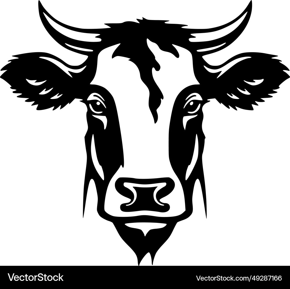 Cow - minimalist and simple silhouette Royalty Free Vector