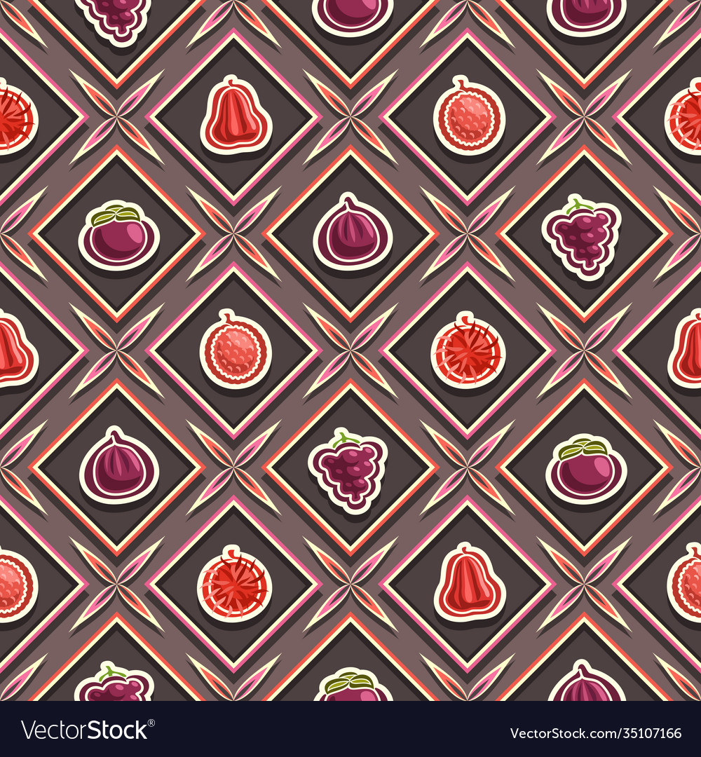 Fruit seamless pattern Royalty Free Vector Image