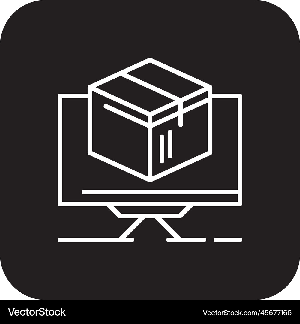 Order online delivery service icon with black Vector Image