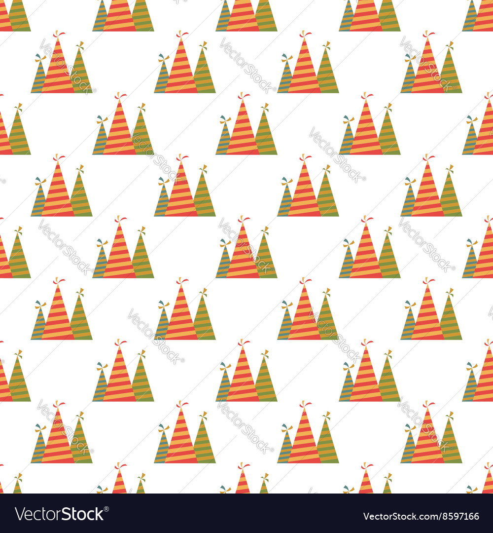 Party hat pattern seamless Royalty Free Vector Image