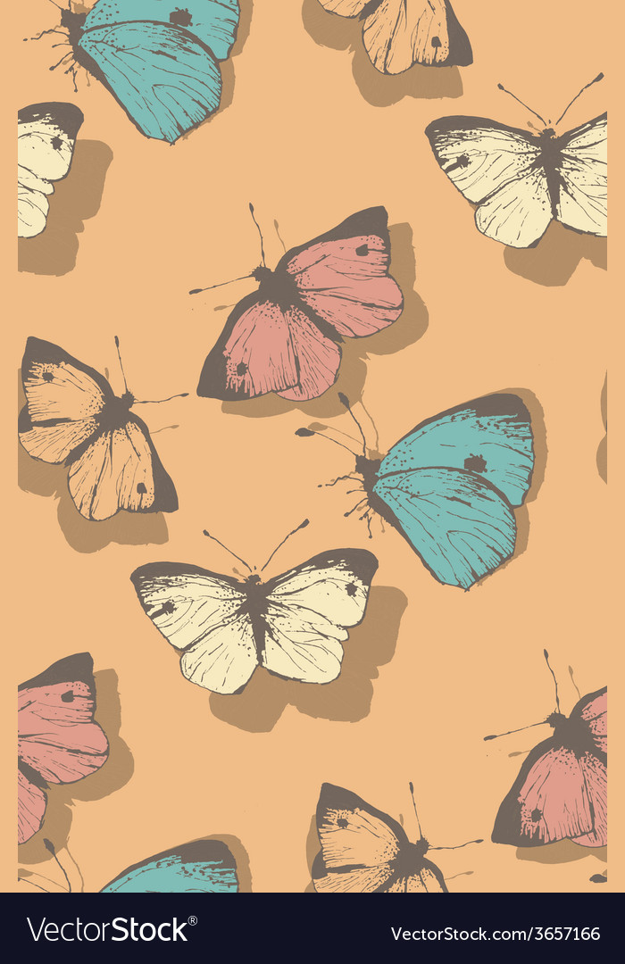 Pattern with butterflies Royalty Free Vector Image