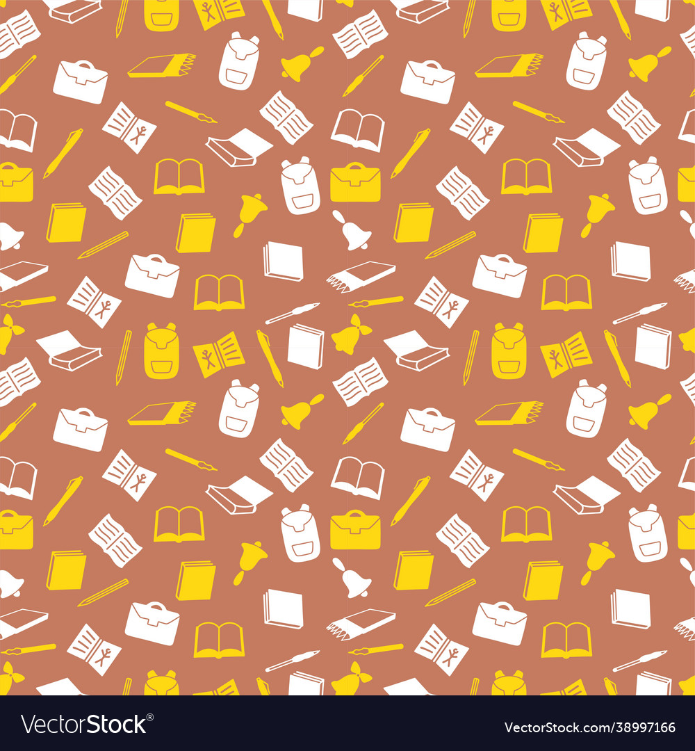 Seamless pattern on theme school Royalty Free Vector Image