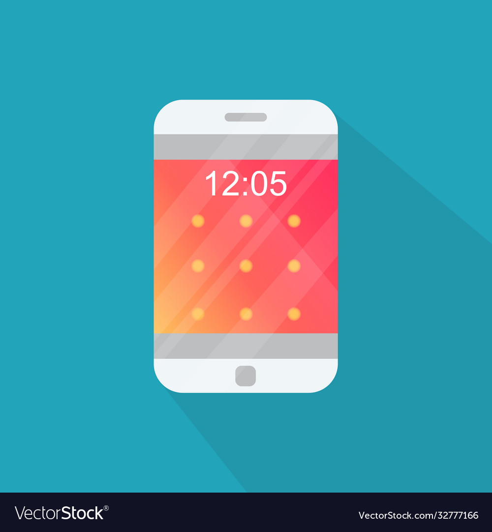 Smartphone iinterface with a screen lock Vector Image