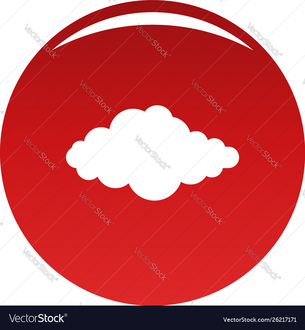 Upper cloud icon red Royalty Free Vector Image