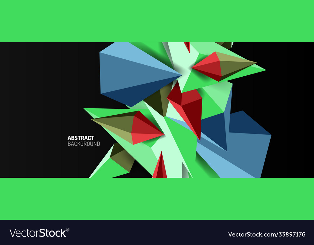 3d low poly abstract shape background Royalty Free Vector