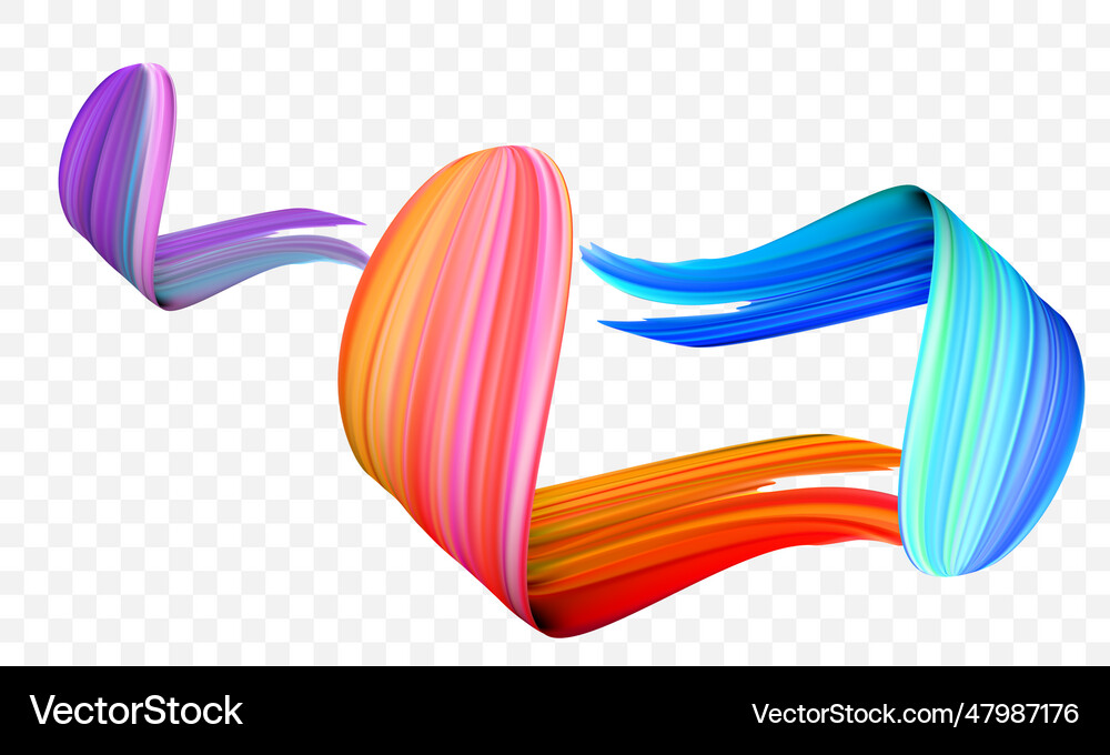 Acrylic paint brush color abstract strokes Vector Image