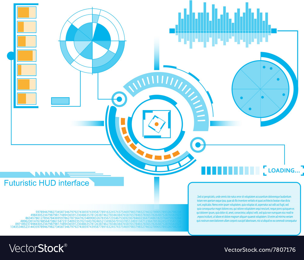 Graphic Touch User Interface Hud Royalty Free Vector Image