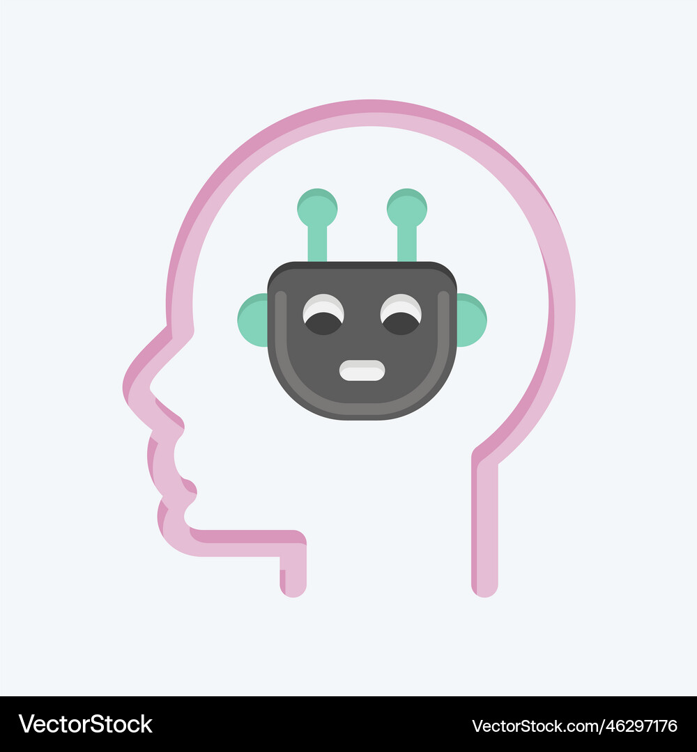 Icon android related to psychology personality Vector Image