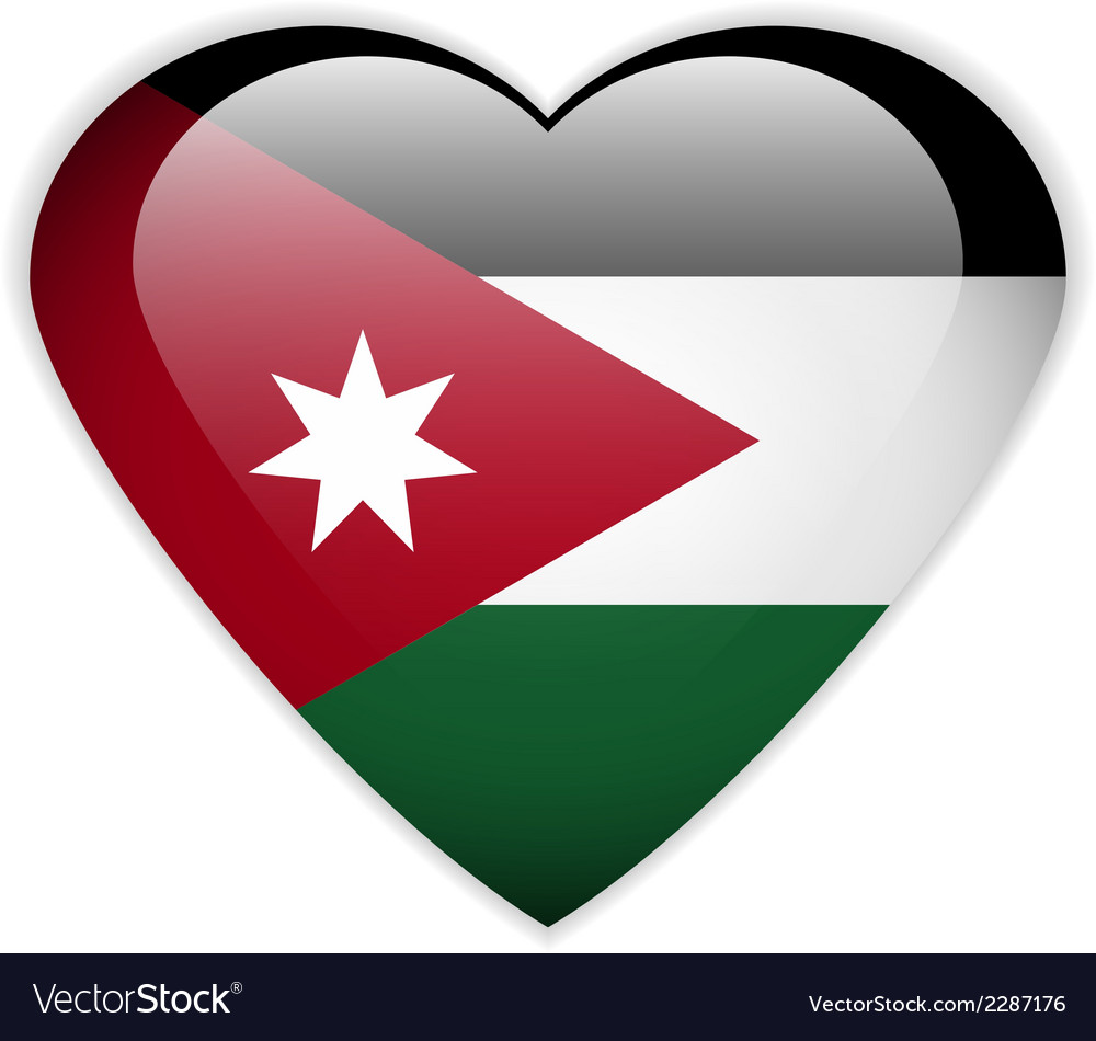 Jordan flag button Royalty Free Vector Image - VectorStock