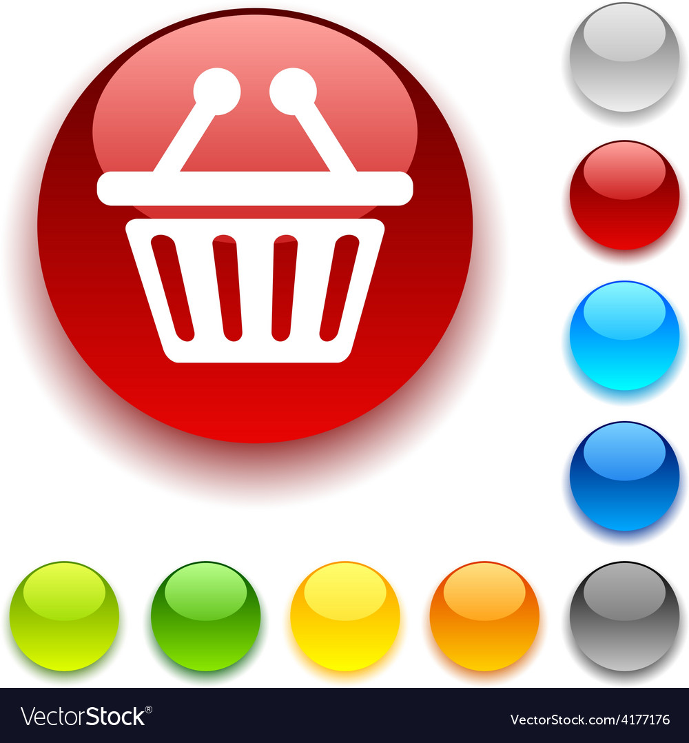 Shopping button Royalty Free Vector Image - VectorStock