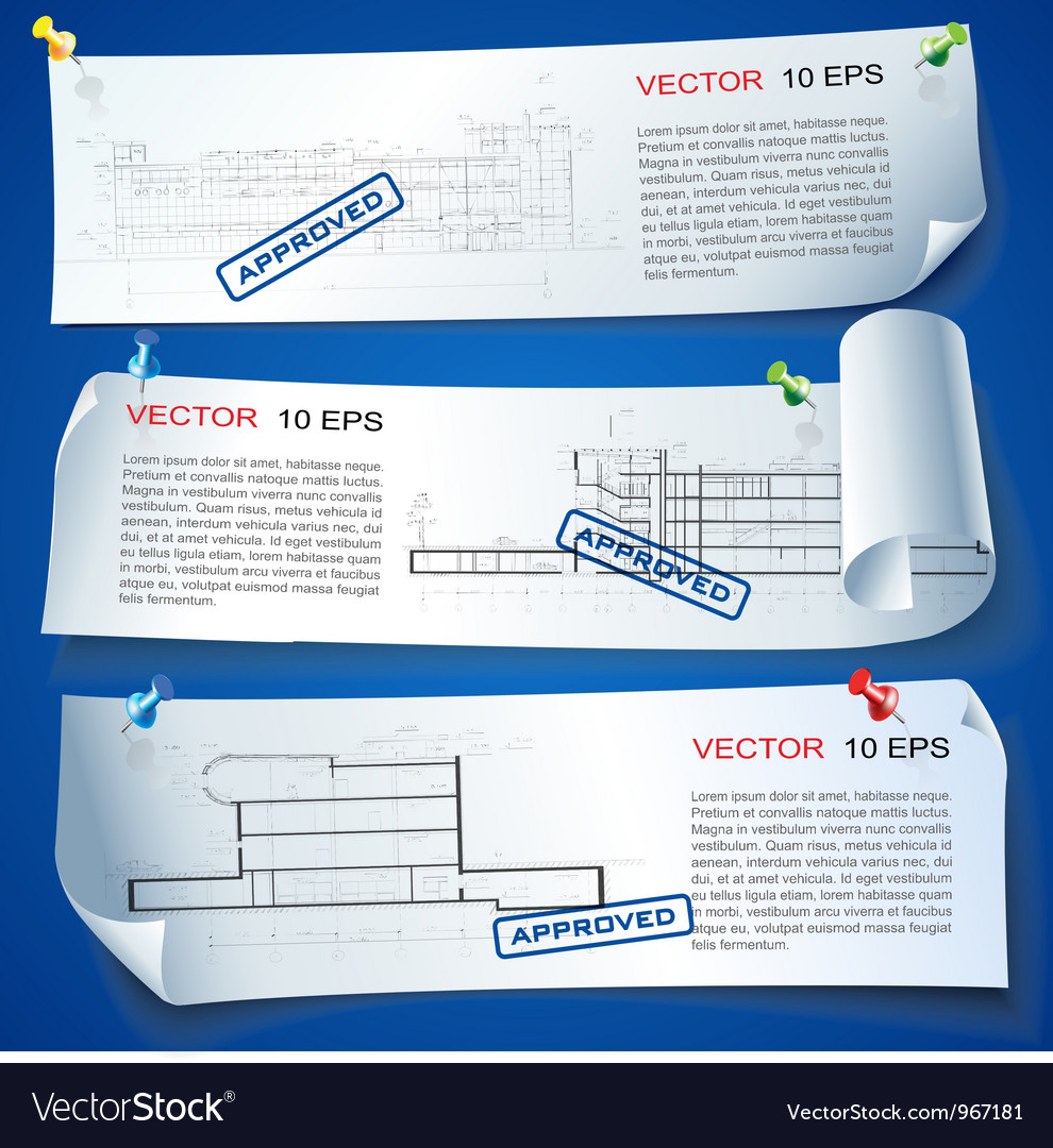 Architecture Plan Options Royalty Free Vector Image