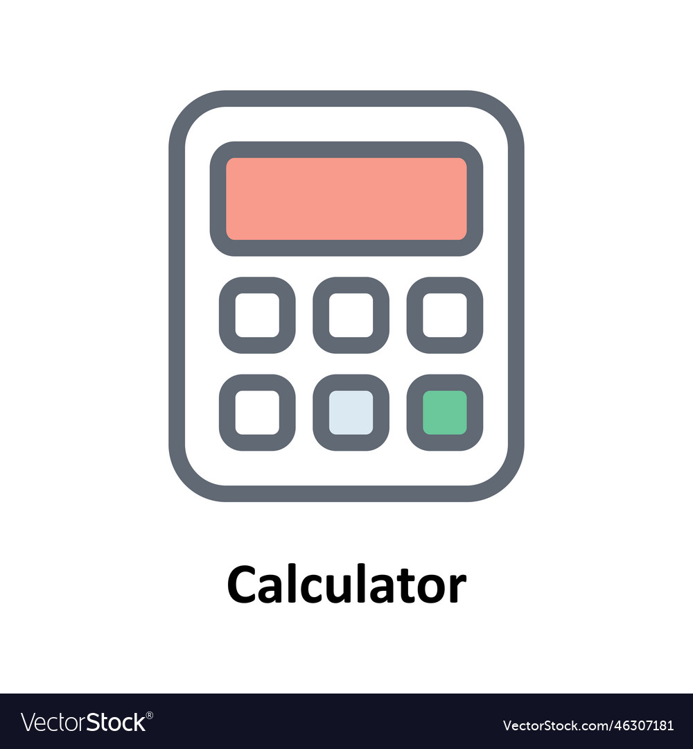 Calculator solid icons simple stock illu Vector Image