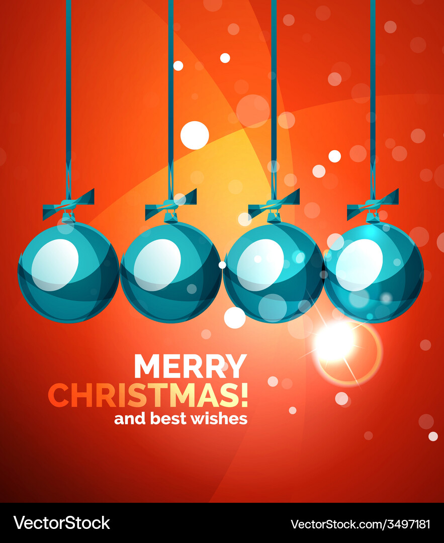 Colorful bright shiny christmas card Royalty Free Vector