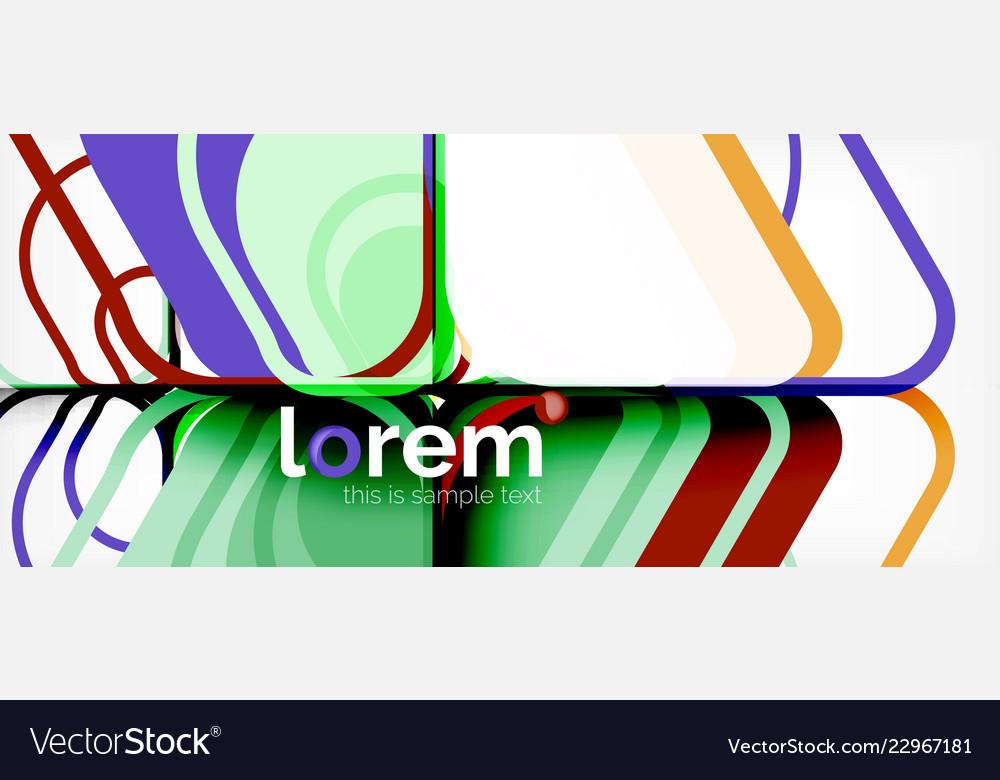 Colorful trendy geometric shapes background Vector Image