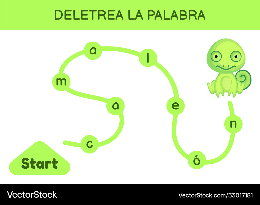 Deletrea la palabra - spell word maze Royalty Free Vector