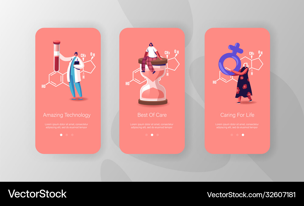 Estrogen hormones health diagnostics Royalty Free Vector
