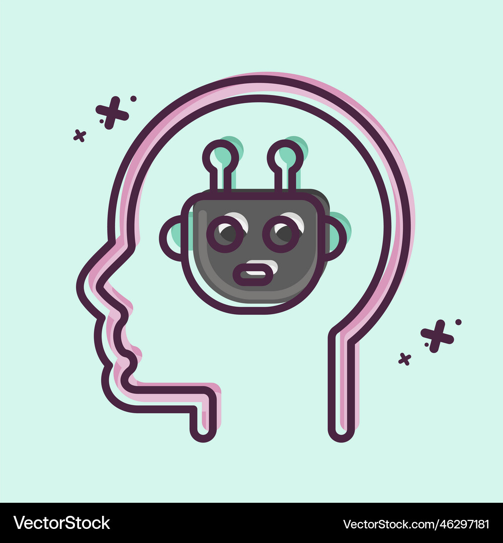 Icon android related to psychology personality Vector Image