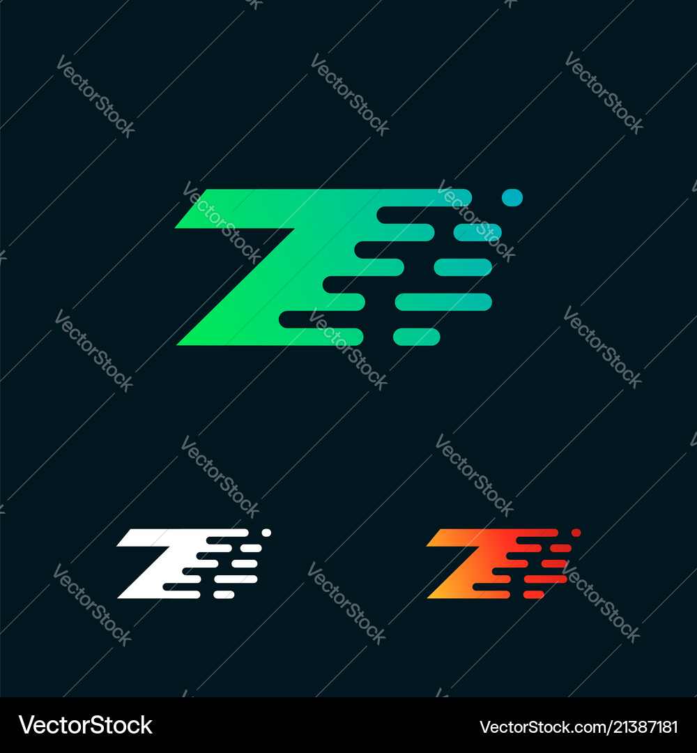 Number 7 modern speed shapes logo design Vector Image