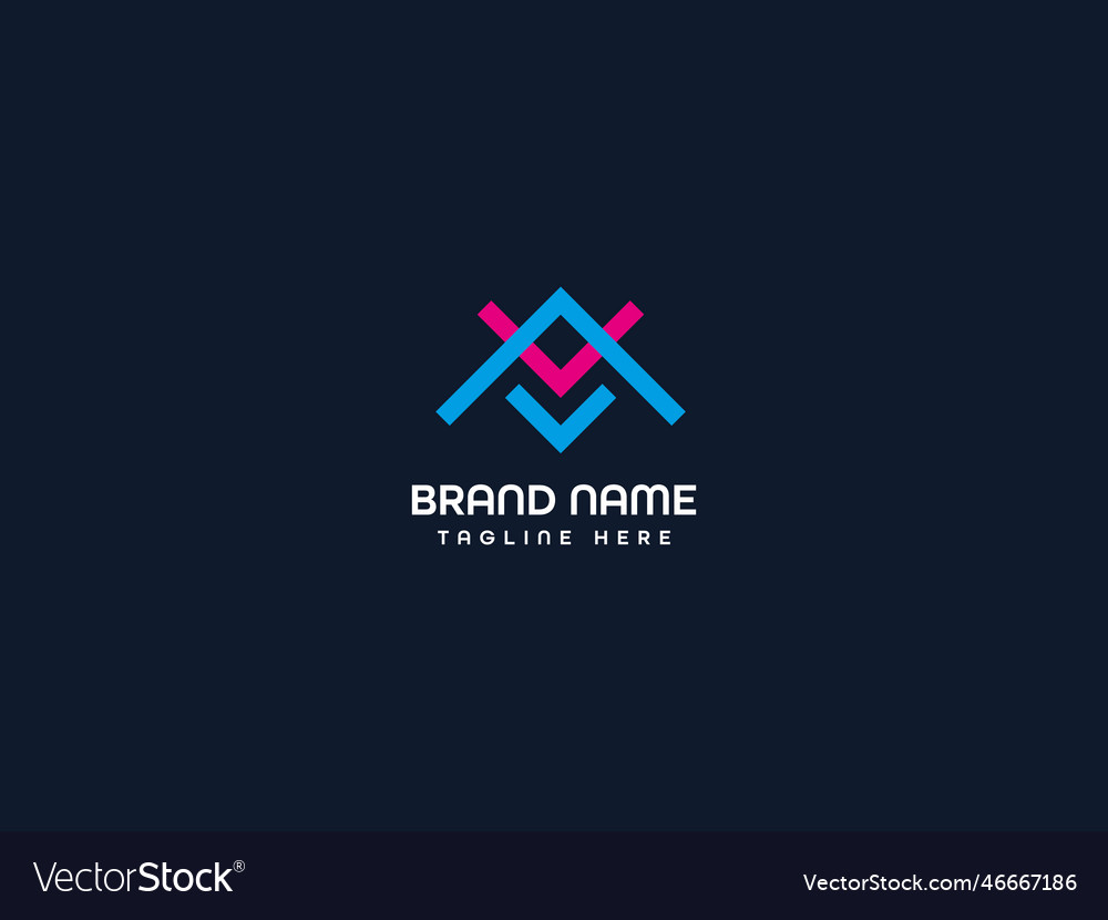 Av monogram letter logo Royalty Free Vector Image