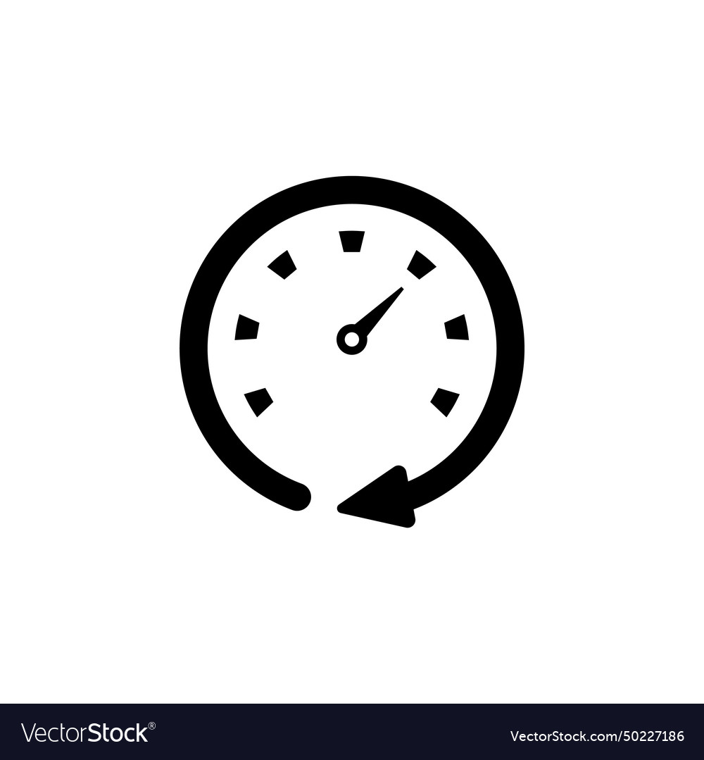 Clock arrow flat icon Royalty Free Vector Image