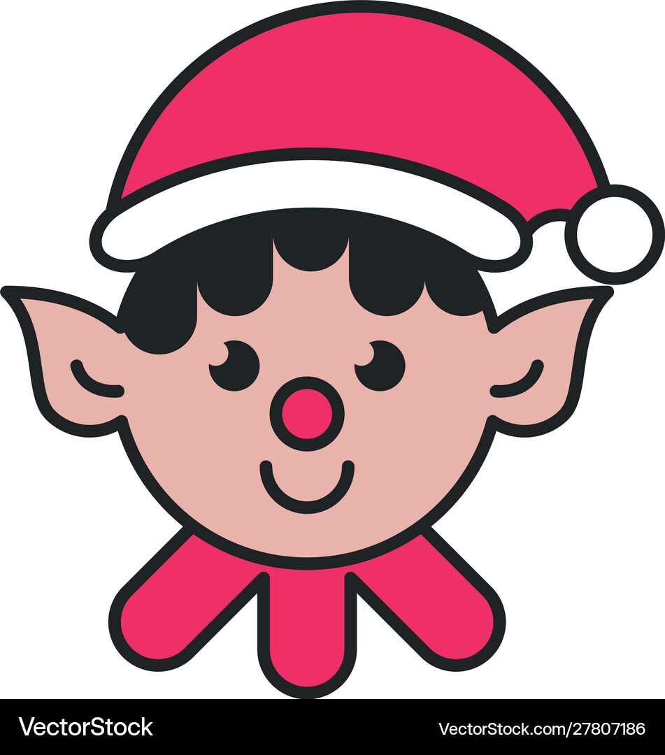 Cute santa helper christmas character Royalty Free Vector