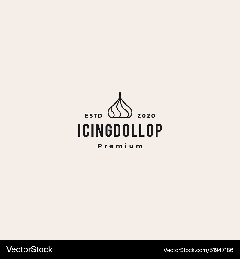 Icing dollop hipster vintage logo icon Royalty Free Vector