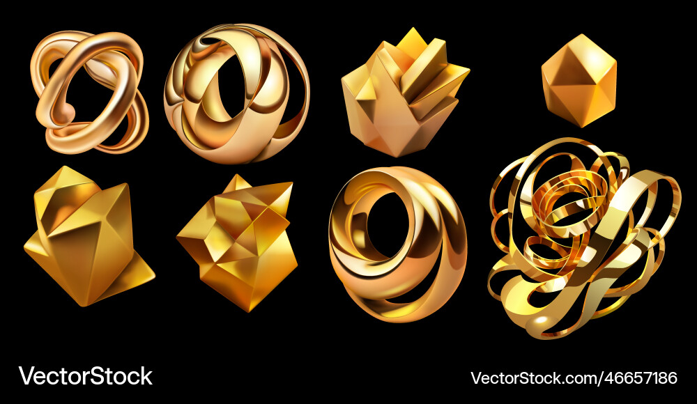 Set of abstract shapes Royalty Free Vector Image
