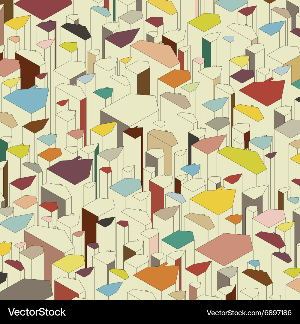 Set of colored abstract houses Royalty Free Vector Image