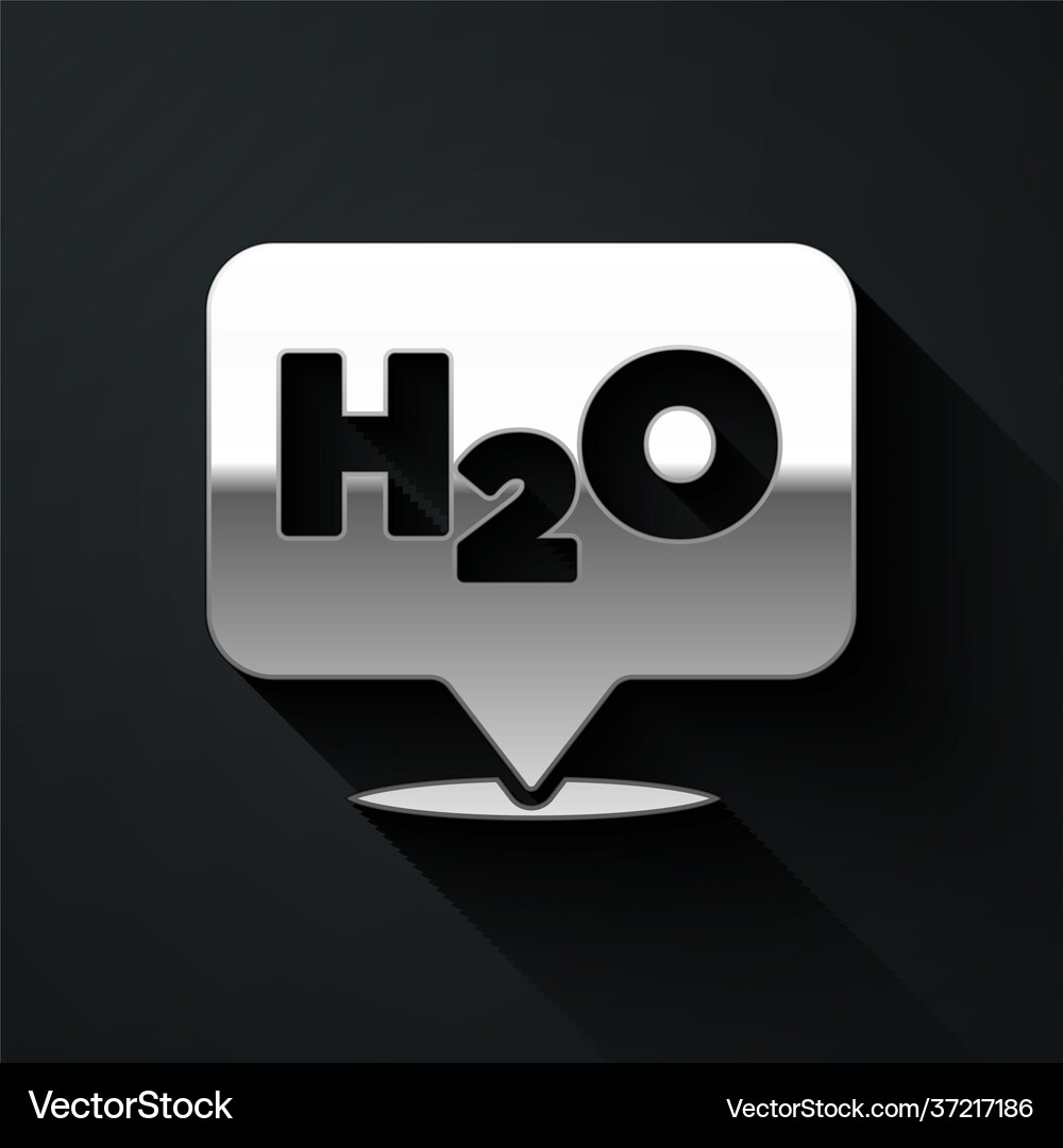 Silver chemical formula for water drops h2o shaped