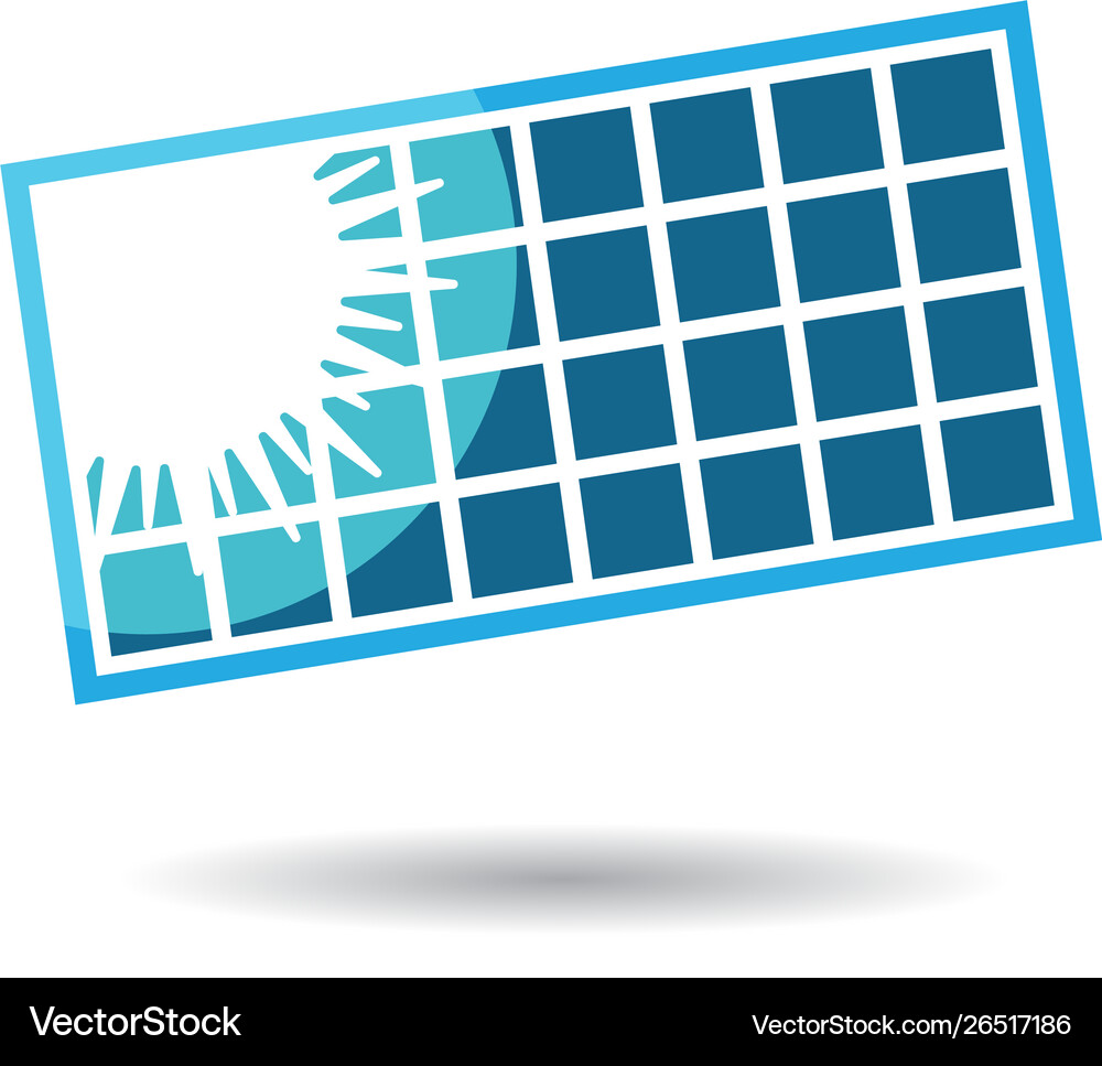 Solar panel logo Royalty Free Vector Image - VectorStock