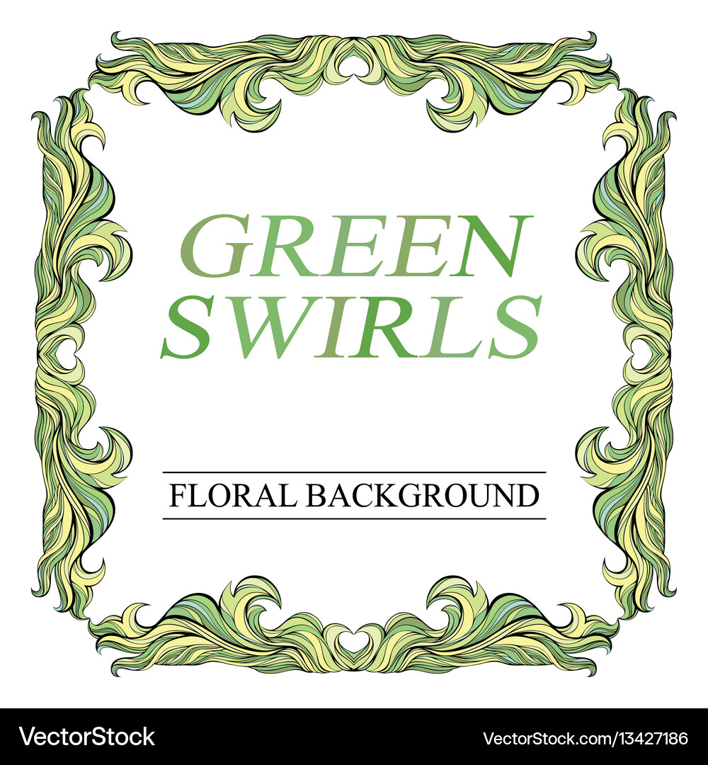 Vintage green frame with place for text Royalty Free Vector