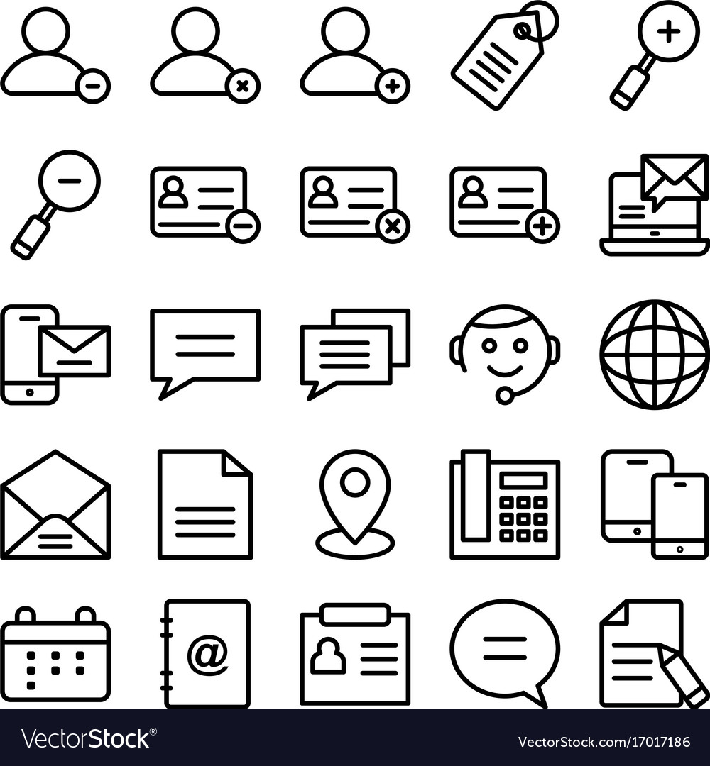 Web design line icons 5 Royalty Free Vector Image