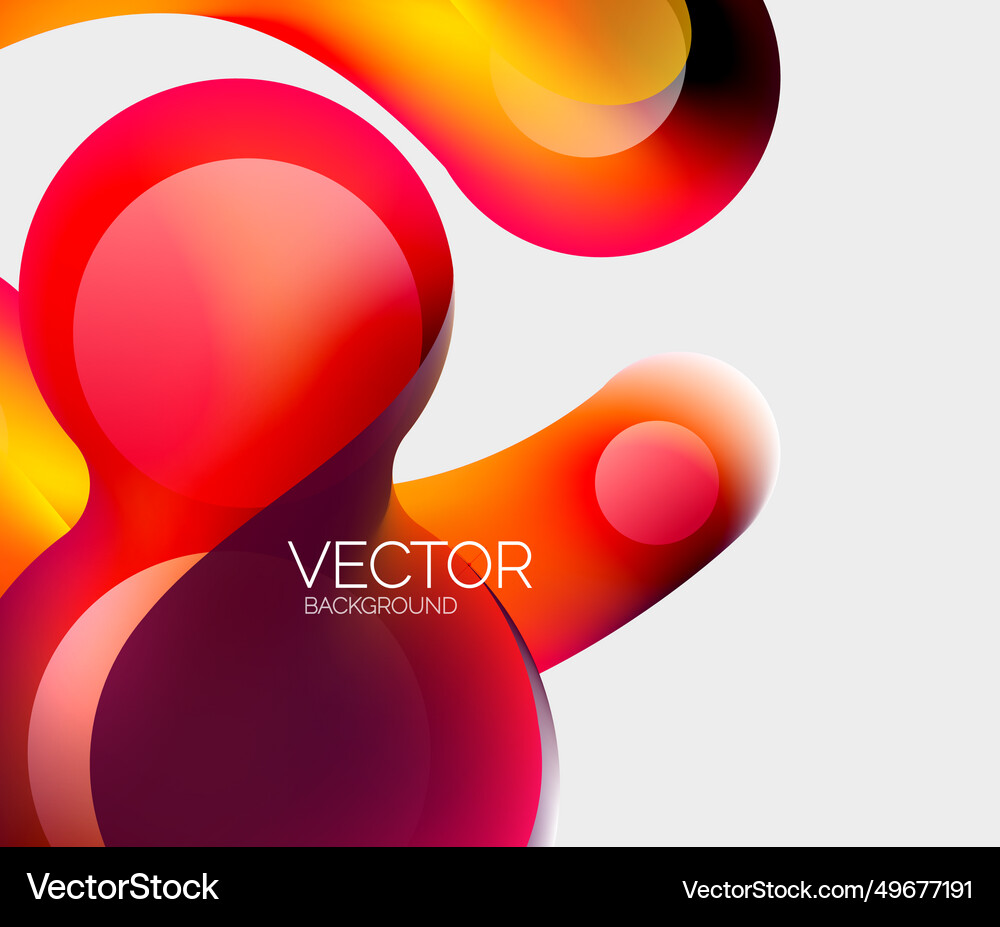 Beautiful flowing round shapes and circles Vector Image