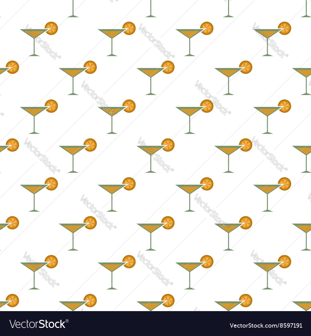 Cocktail pattern seamless Royalty Free Vector Image