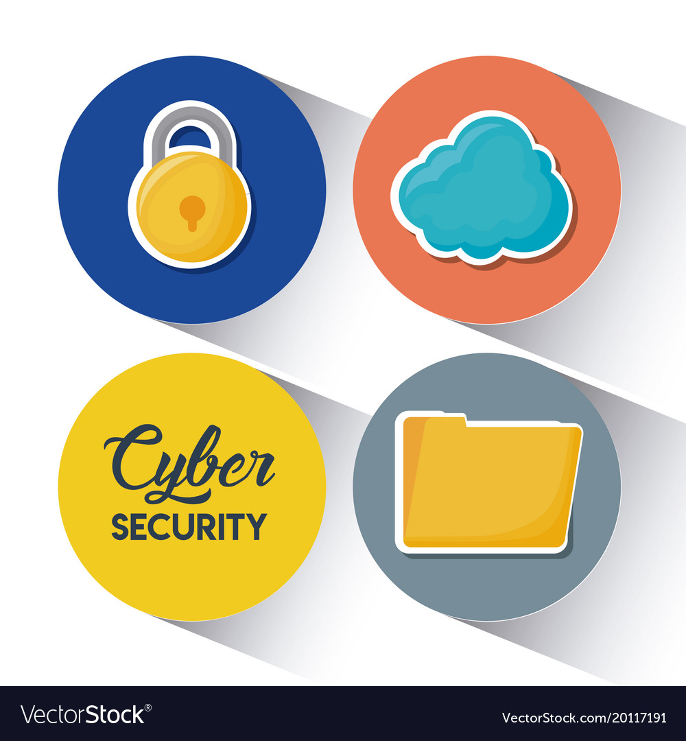 Cyber security design Royalty Free Vector Image