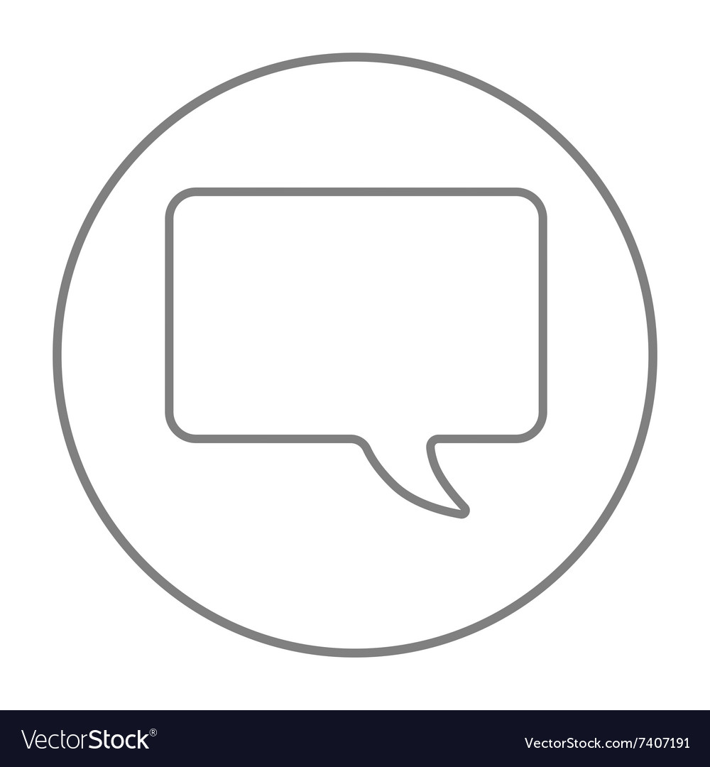 Empty speech square line icon Royalty Free Vector Image