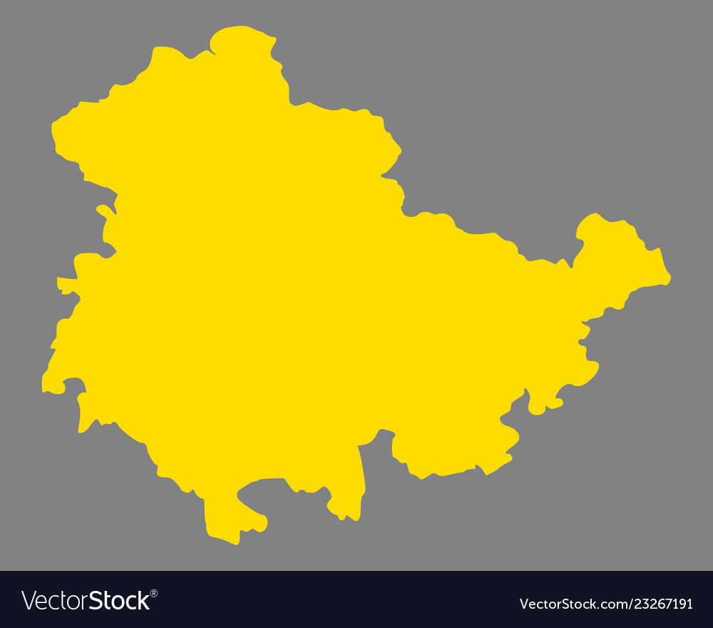 Map of thuringia Royalty Free Vector Image - VectorStock