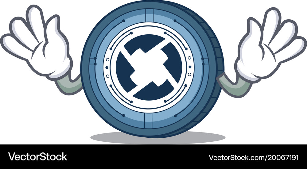 Mocking 0x coin mascot cartoon Royalty Free Vector Image